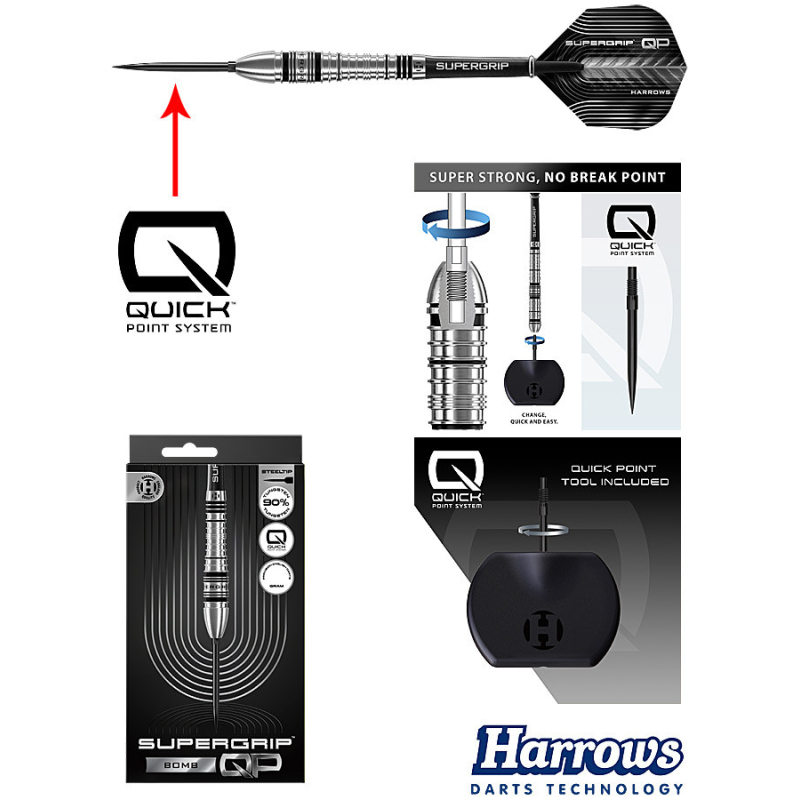 Steeldart HARROWS Supergrip QP Bomb 90% 23g - Billard Service Berlin ...